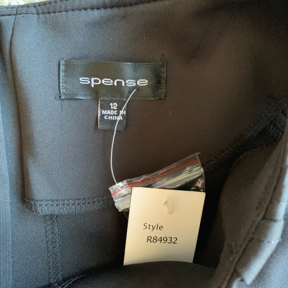 Spense | Dresses | Spense Solid Black Peplum Skirted Dress | Poshmark